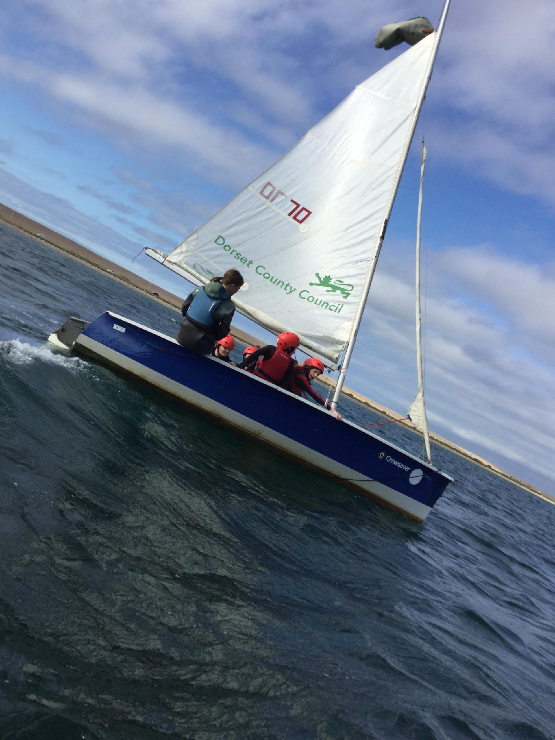 Rowan class sailing at Portland Sailing Centre - Mountjoy School