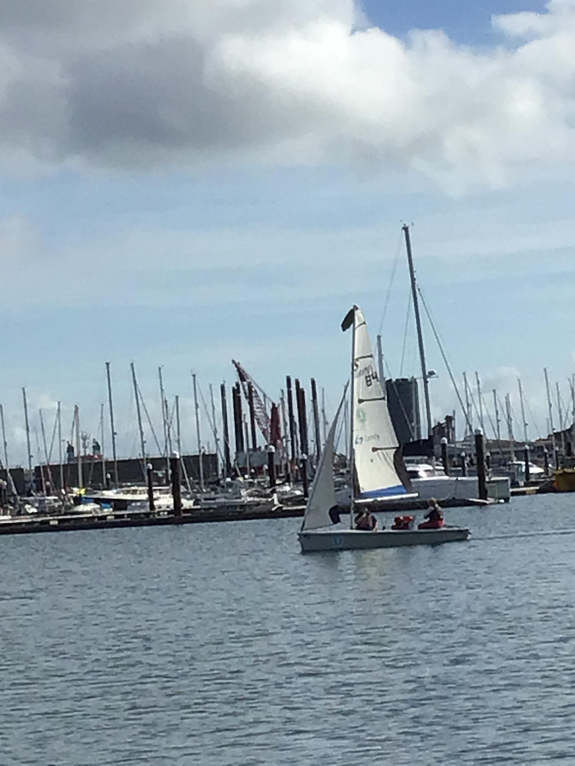 Juniper sailing at Portland Sailing Centre - Mountjoy School